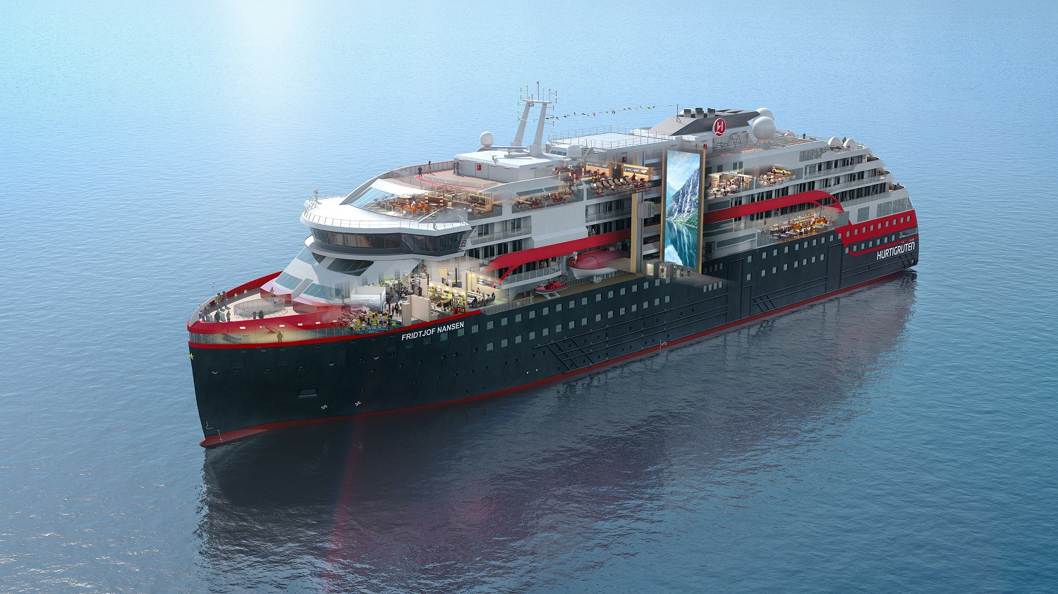 El nuevo barco de Hurtigruten MS Fridtjof Nansen navegará a finales de 2019