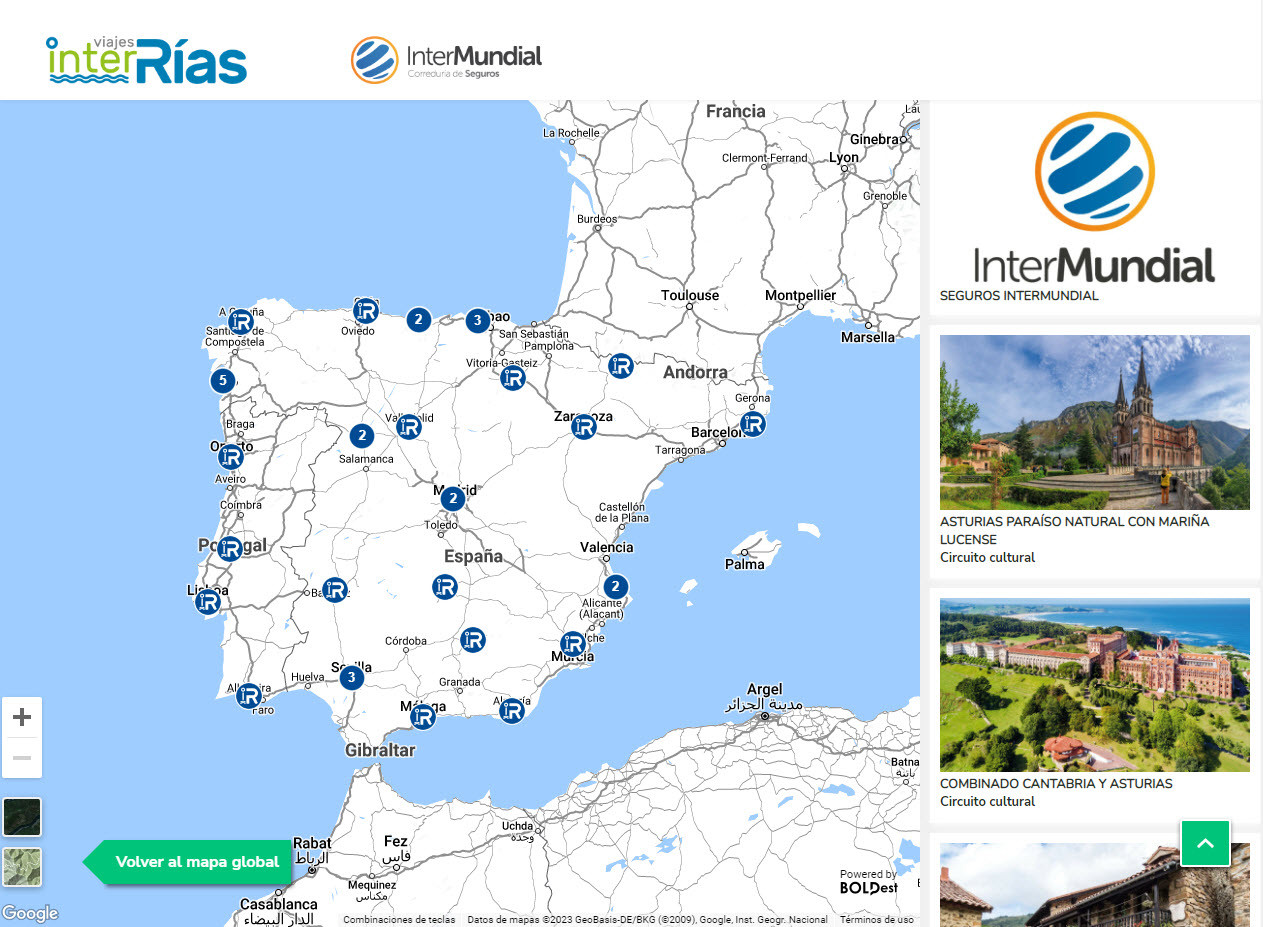 Viajes InterRías crea mapas interactivos para comercializar sus ...